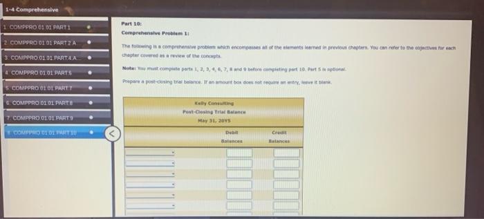 Solved 1-4 Comprehensive 1. COMPPRO.01.01. PART 1 Part 1 | Chegg.com