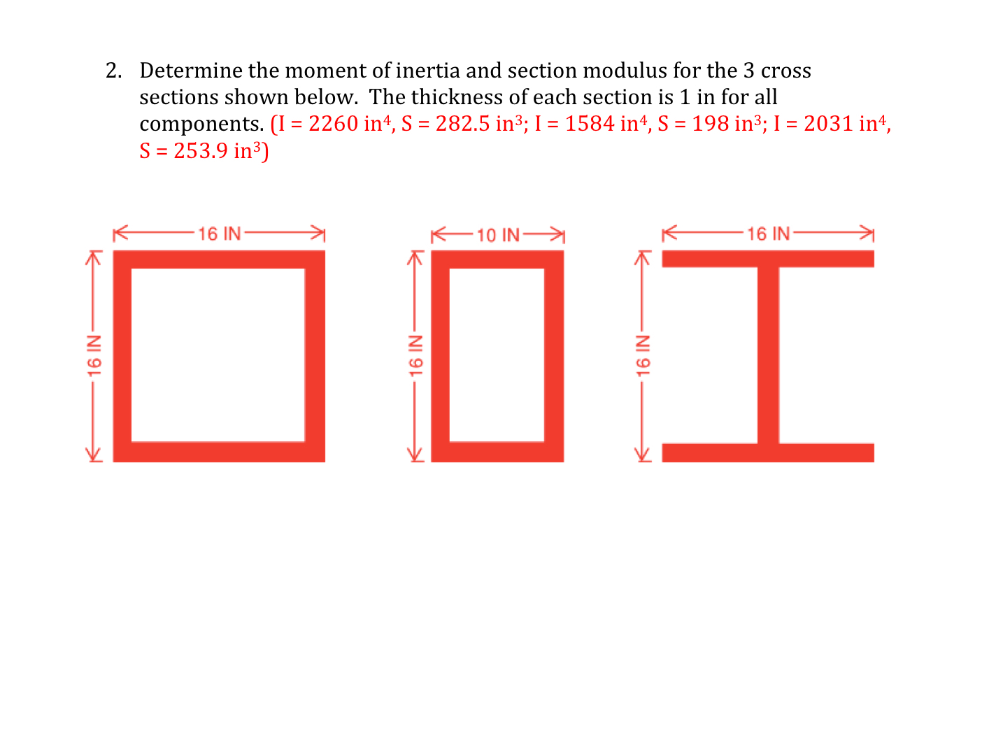 Solved Determine the moment of inertia and section modulus | Chegg.com
