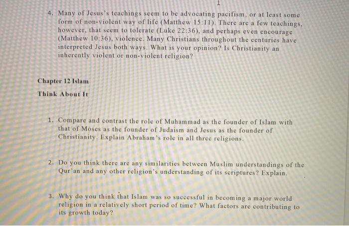 Ch 10 Judaism Think About It 1. Is being "Jewish" a | Chegg.com