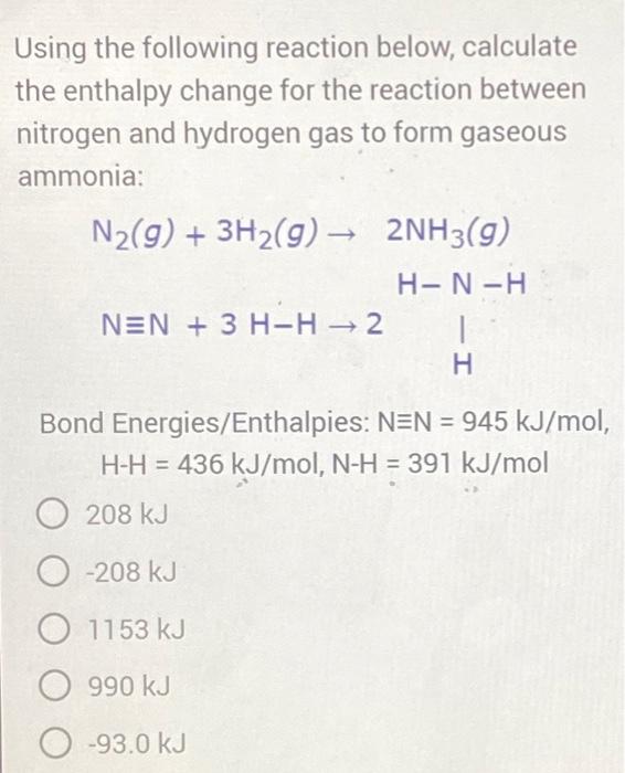 Solved Using the following reaction below, calculate the | Chegg.com