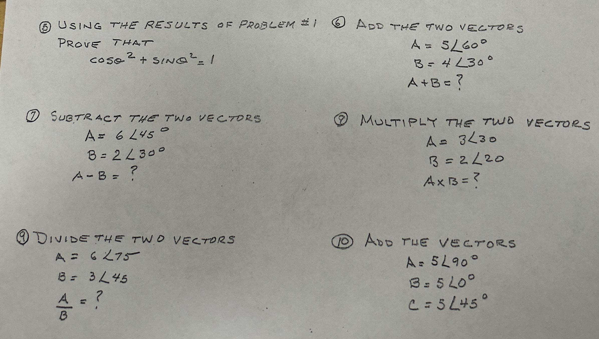 Solved (5) ﻿USING THE RESULTS OF PROBLEM #1 ﻿PROVE | Chegg.com