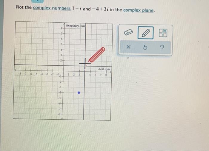 Solved Plot the complex numbers 1-i and -4+3i in the complex | Chegg.com