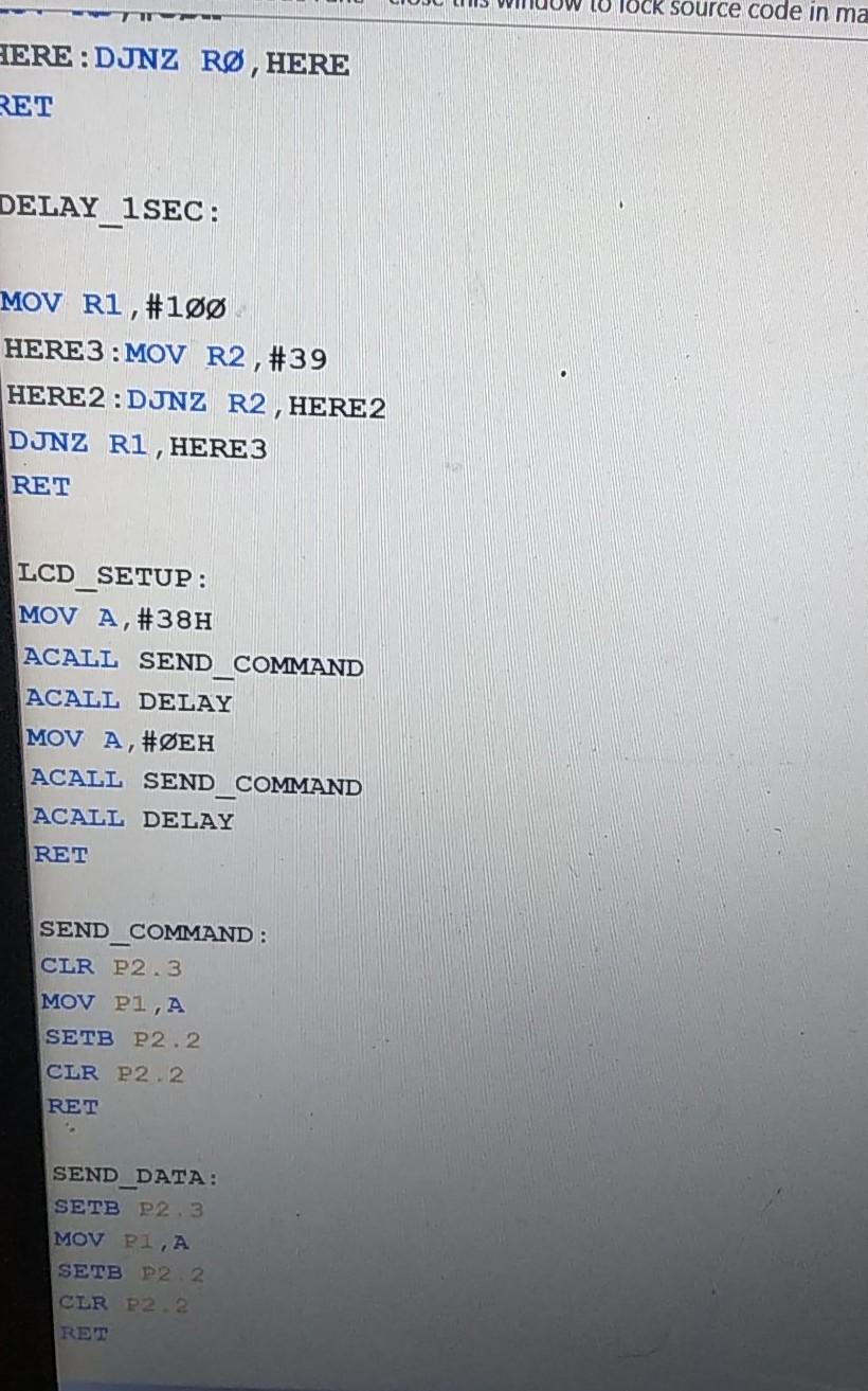 Solved Complete the code on edsim51 software and send the | Chegg.com