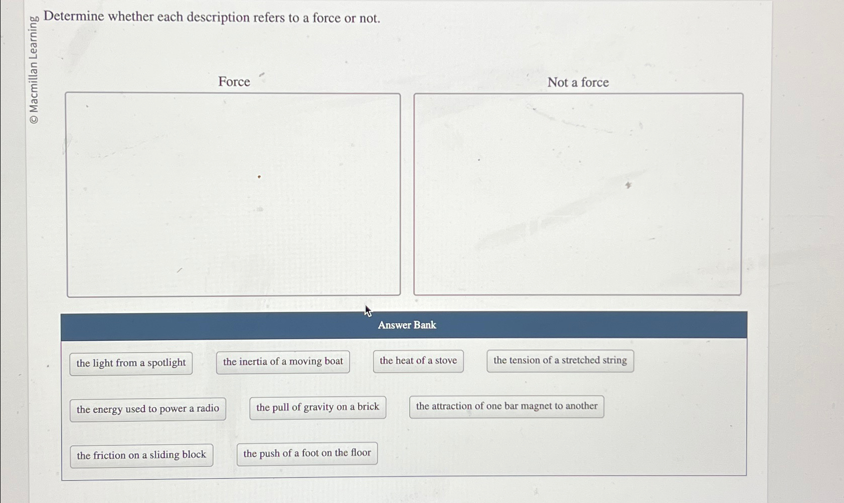 Solved ∞ ﻿Determine whether each description refers to a | Chegg.com