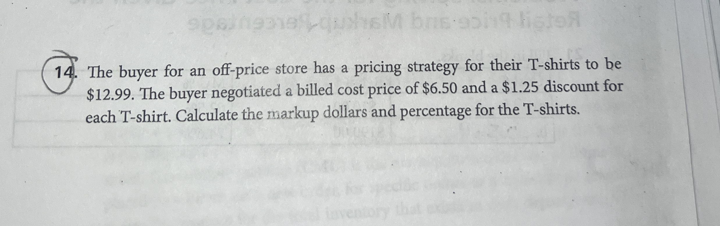 Solved The buyer for an off-price store has a pricing | Chegg.com