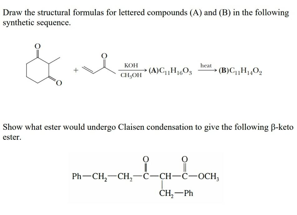 Solved Draw the structural formulas for lettered compounds | Chegg.com