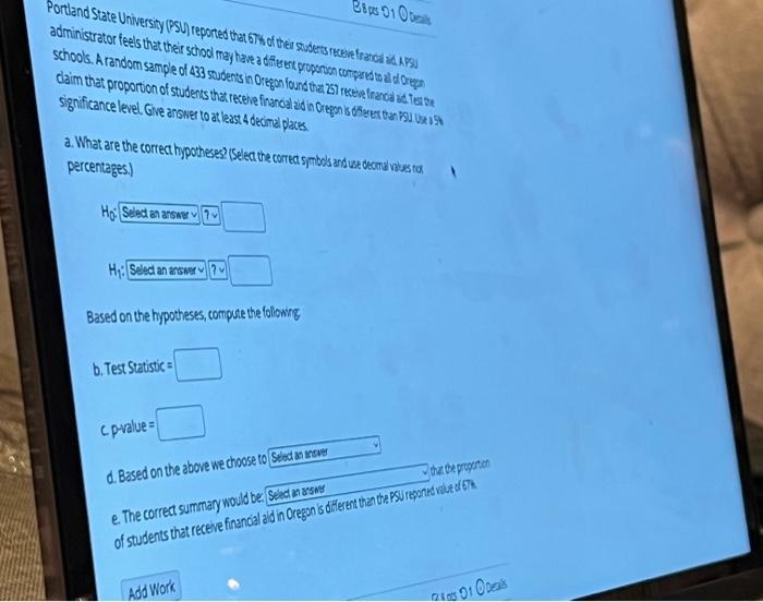 Solved Portland State University (PSU) reported that 67% of | Chegg.com