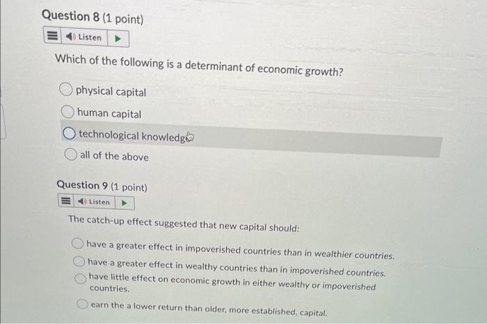 Solved Which of the following is a determinant of economic | Chegg.com
