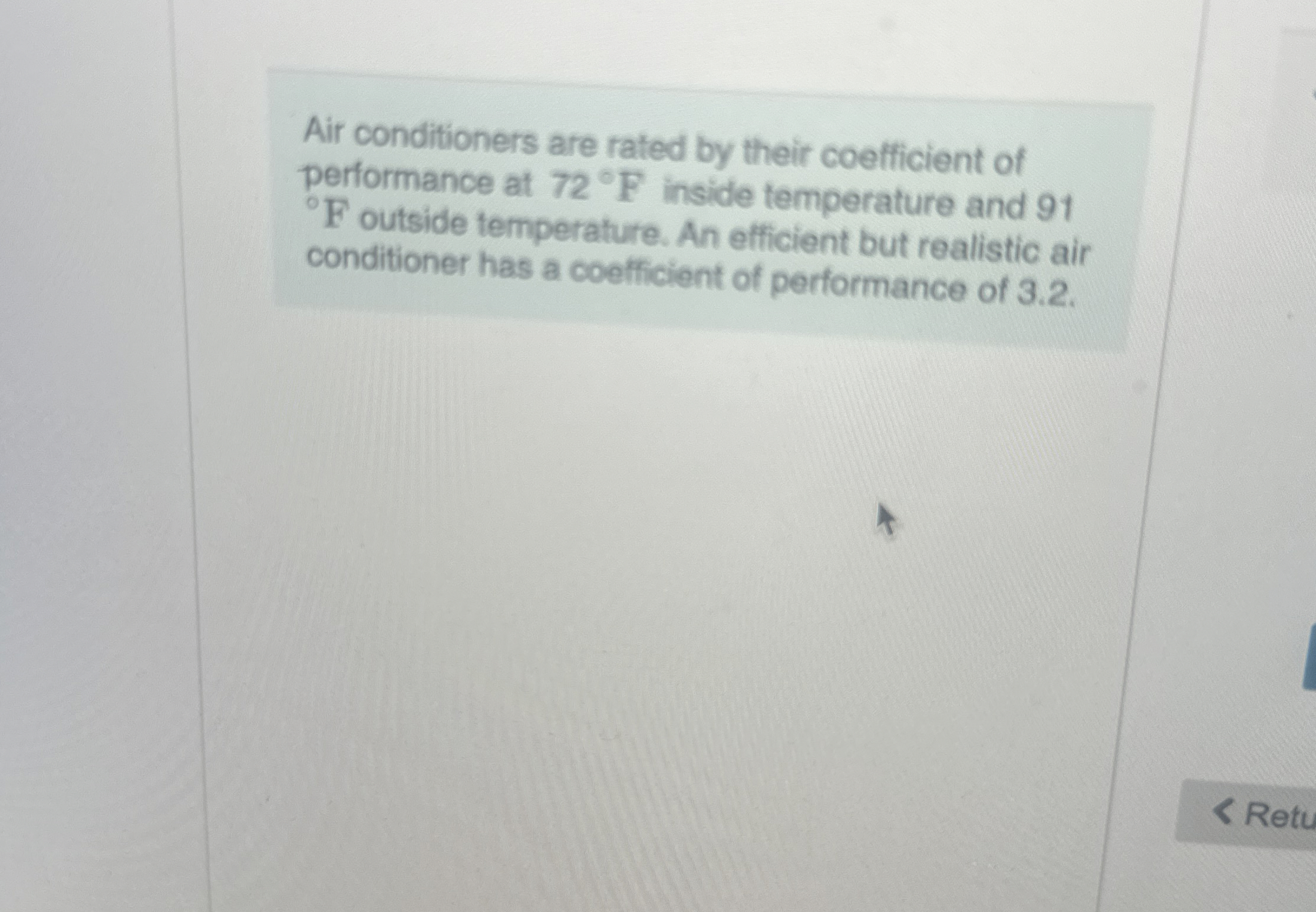 Solved Air conditioners are rated by their coefficient of | Chegg.com