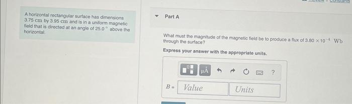 Solved A horizontal rectangular surface has dimensions Part | Chegg.com