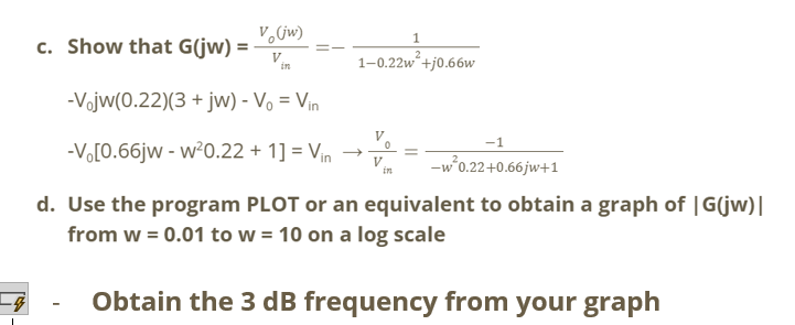 Solved Please use MATLAB to plot this Electrical Transfer | Chegg.com