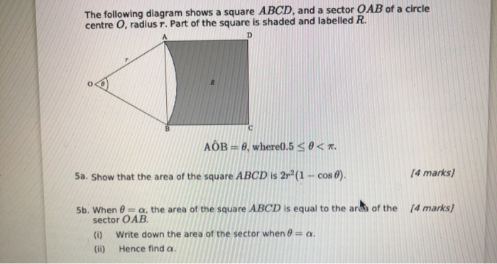 Solved The following diagram shows a square ABCD, and a | Chegg.com