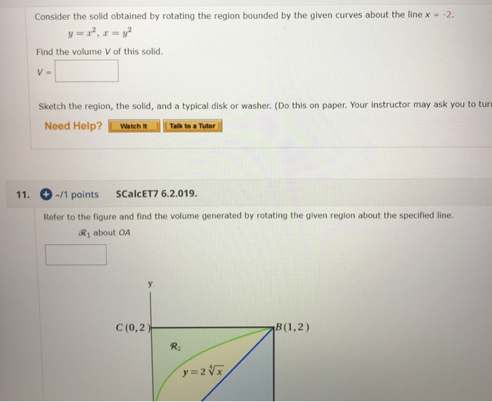 Solved Consider the solid obtained by rotating the region | Chegg.com