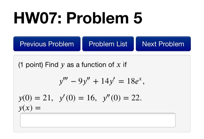 Solved Hw07 Problem 5 Previous Problem Problem List Next 3529