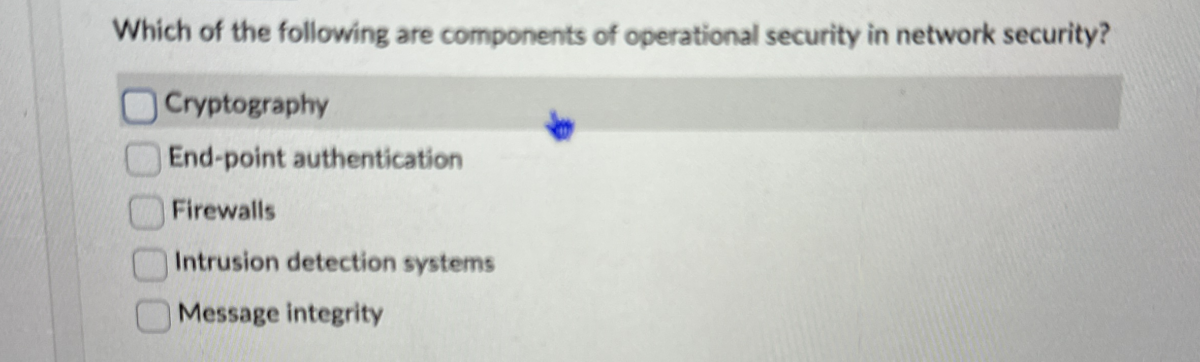 Solved Which of the following are components of operational | Chegg.com