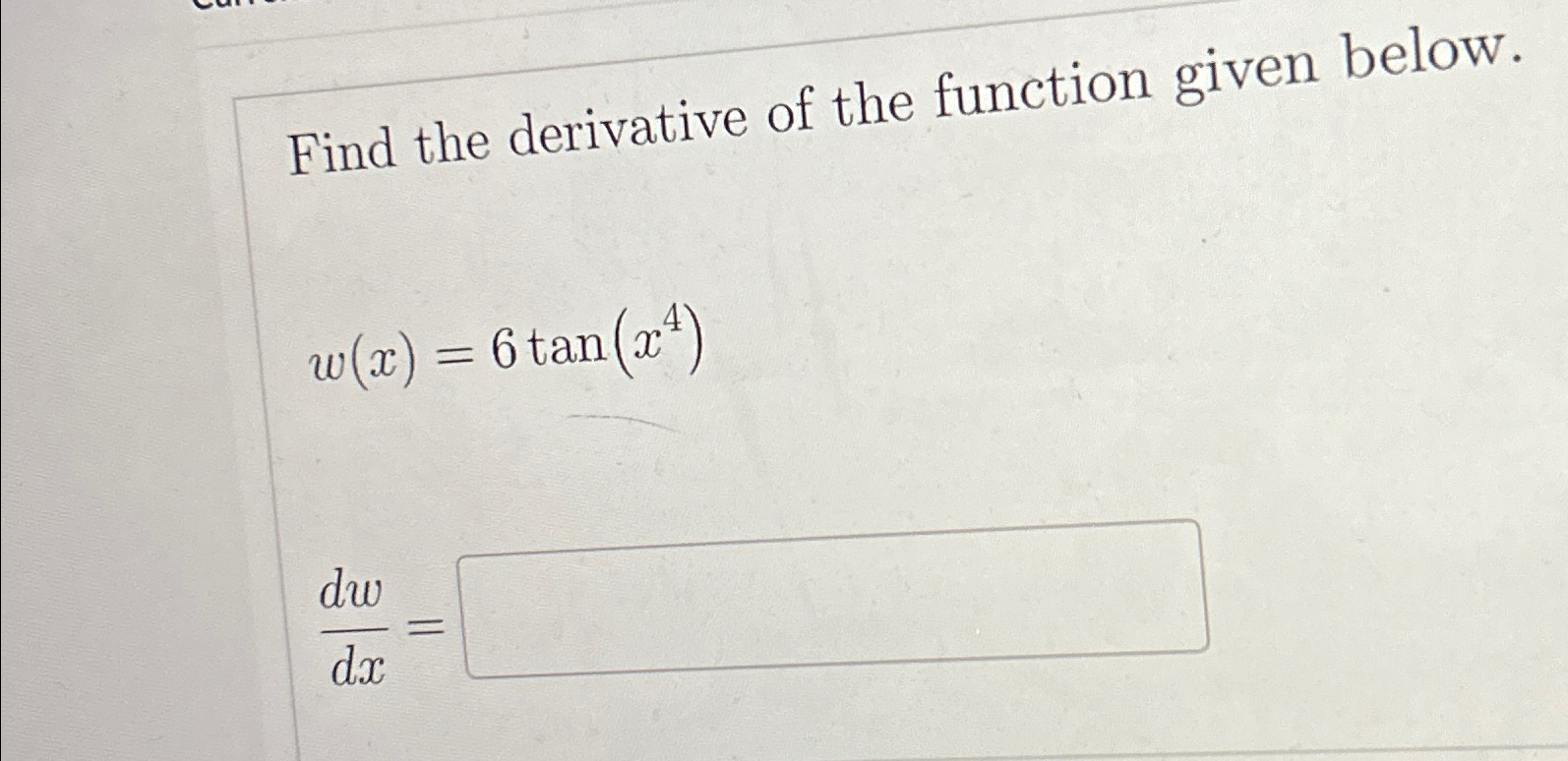Solved Find the derivative of the function given | Chegg.com