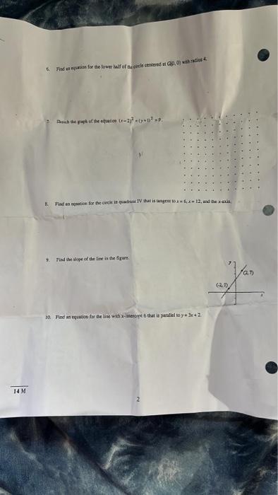 6. Fid al equation fae ele lowe haif af ac pre'e | Chegg.com