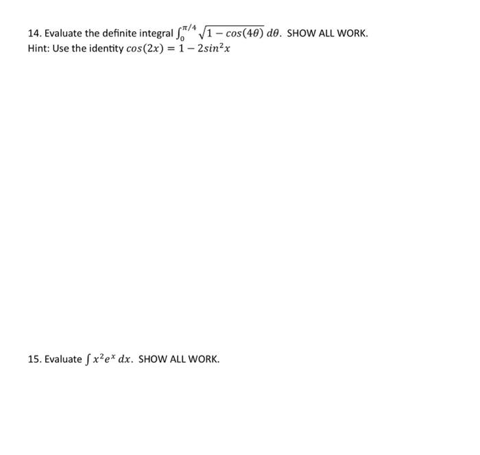 Solved 12. Write two integrals that give the volume | Chegg.com