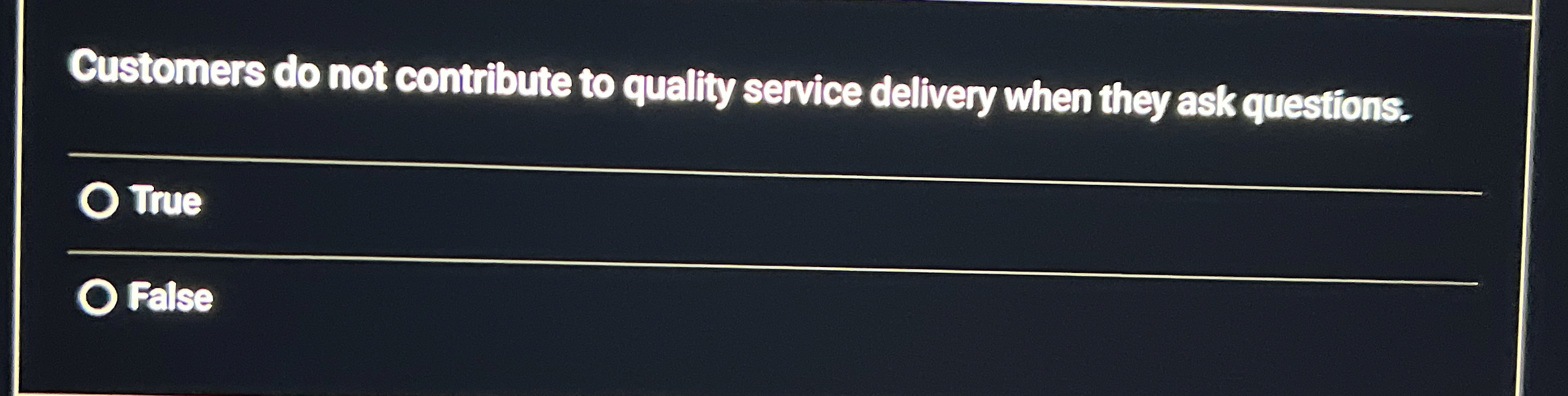 Solved Customers do not contribute to quality service | Chegg.com