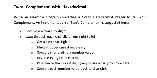 Solved Twos_Complement_with_Hexadecimal Write an assembly | Chegg.com