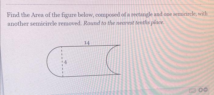 Solved Find the Area of the figure below, composed of a | Chegg.com