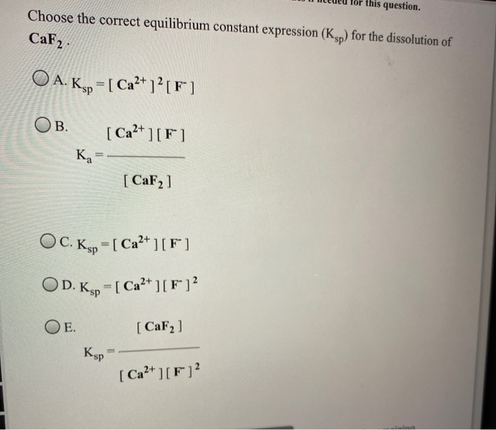 Solved this question. Choose the correct equilibrium | Chegg.com