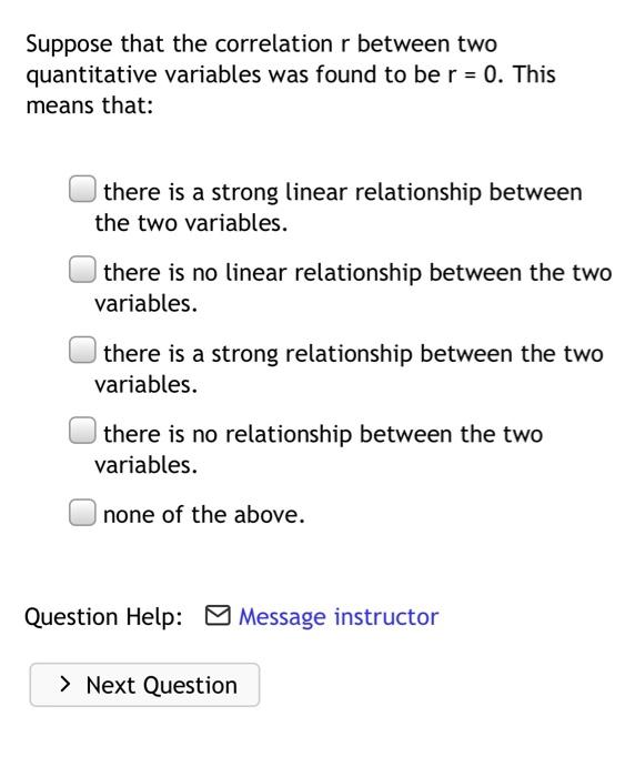 Solved Suppose that the correlation r between two | Chegg.com