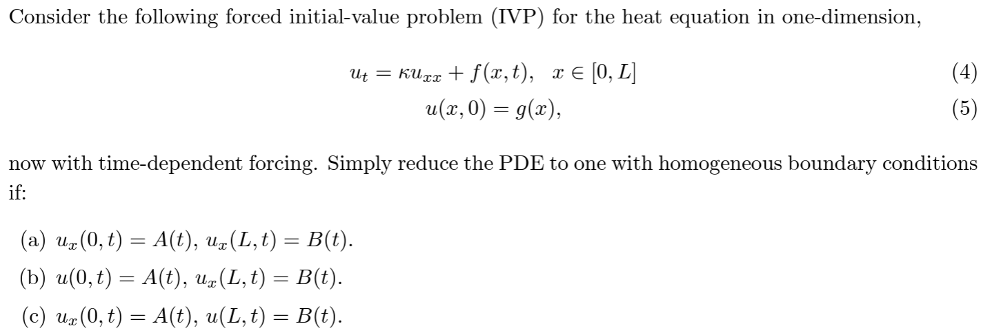 Solved Consider the following forced initial-value problem | Chegg.com