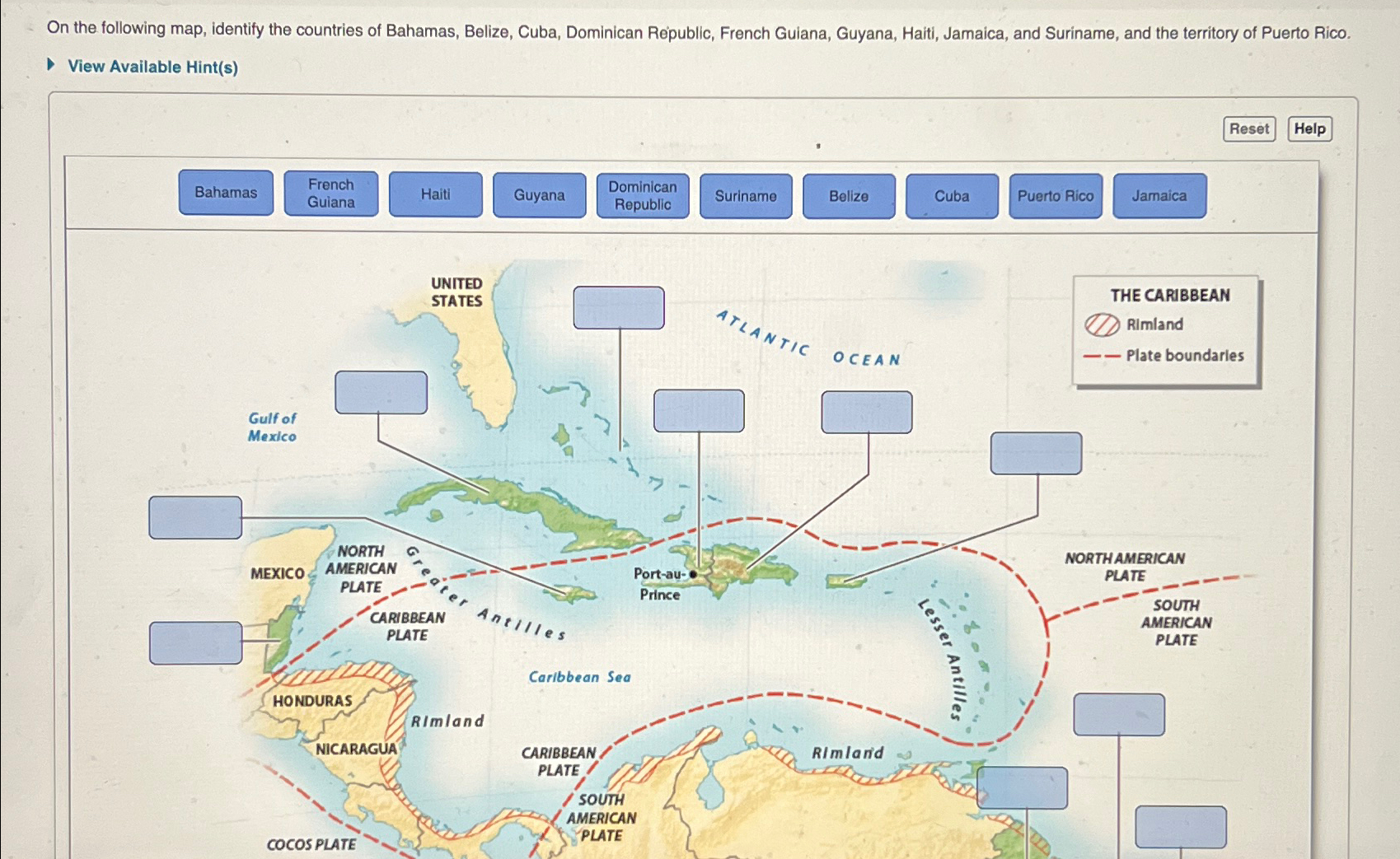 Solved On the following map, identify the countries of | Chegg.com