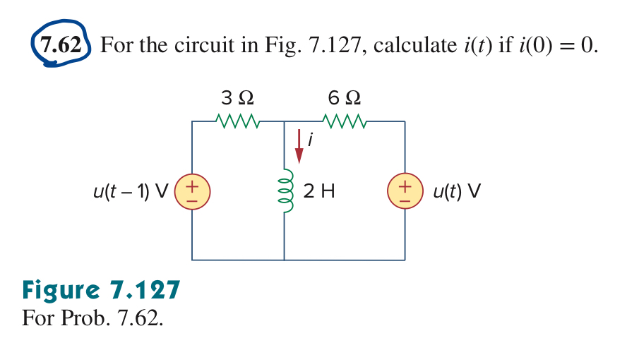 Solved 7.62 ﻿For the circuit in Fig. 7.127, ﻿calculate i(t) | Chegg.com