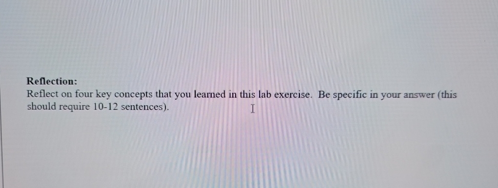 Solved Reflection:Reflect on four key concepts that you | Chegg.com
