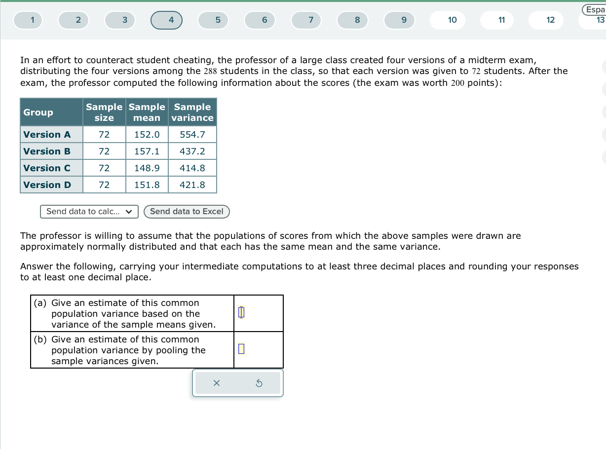 Solved In an effort to counteract student cheating, the | Chegg.com