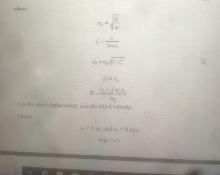 Solved ME 101 Spring 2020 Due Mar. 09 Computational Tools | Chegg.com