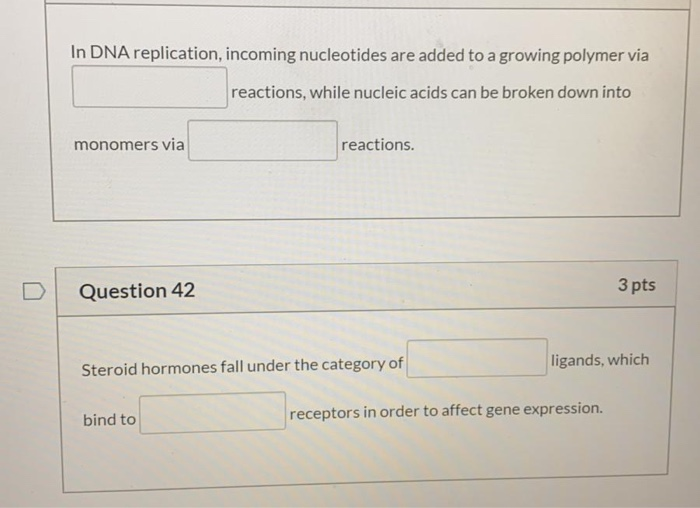 Solved In DNA replication, incoming nucleotides are added to | Chegg.com