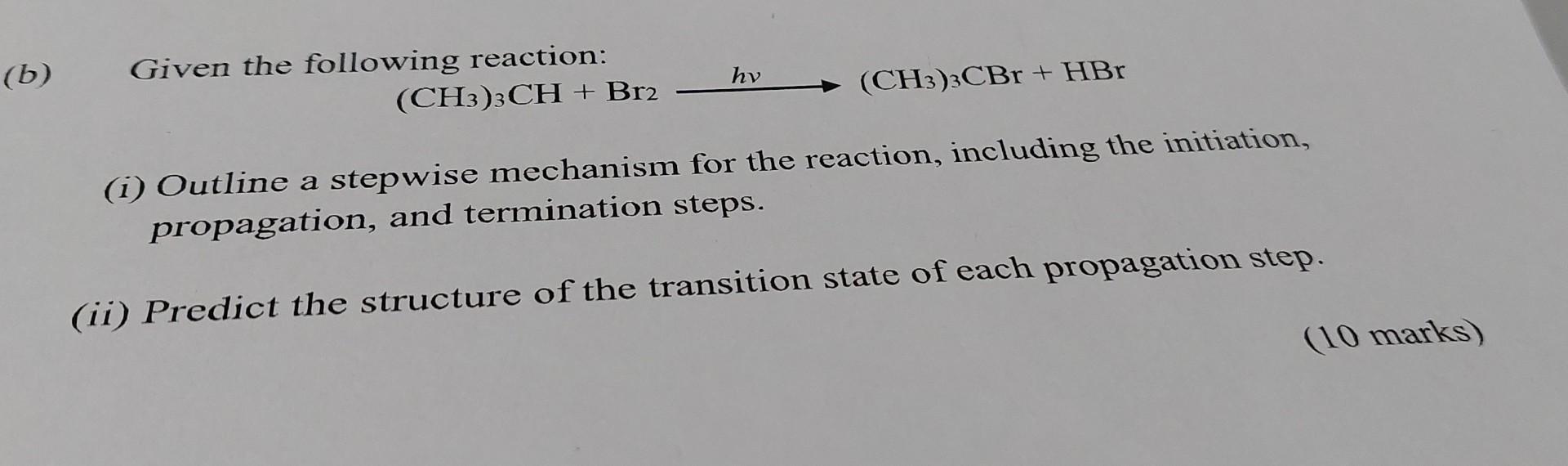 Solved Given the following reaction: | Chegg.com