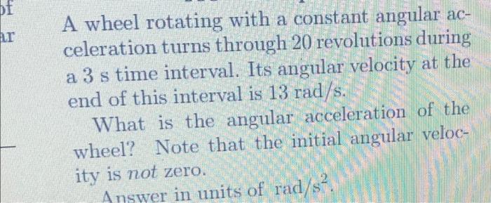 Solved Help please,A wheel rotating with a constant angular | Chegg.com