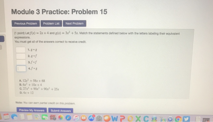 Solved Module 3 Practice: Problem 15 Previous Problem | Chegg.com