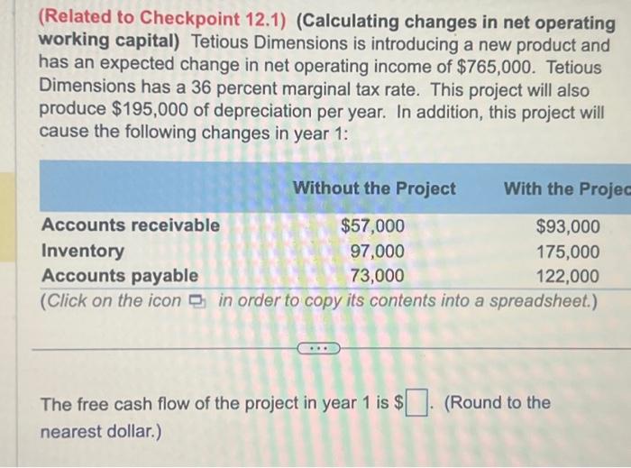 Solved (Related to Checkpoint 12.1) (Calculating changes in | Chegg.com