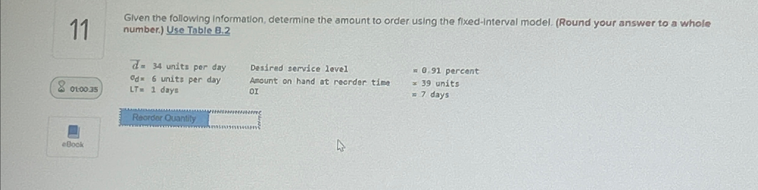 Solved 11Given the following information, determine the | Chegg.com