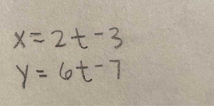 Solved Eliminate The Parameter To Write The Parametric