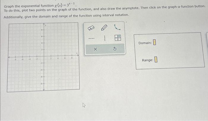 Solved Graph the exponential function g(x)=3x−1. To do this, | Chegg.com