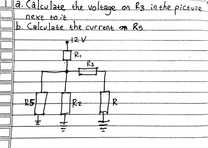 Solved UaCalculate the voltage on R3 in the picture 1b. | Chegg.com