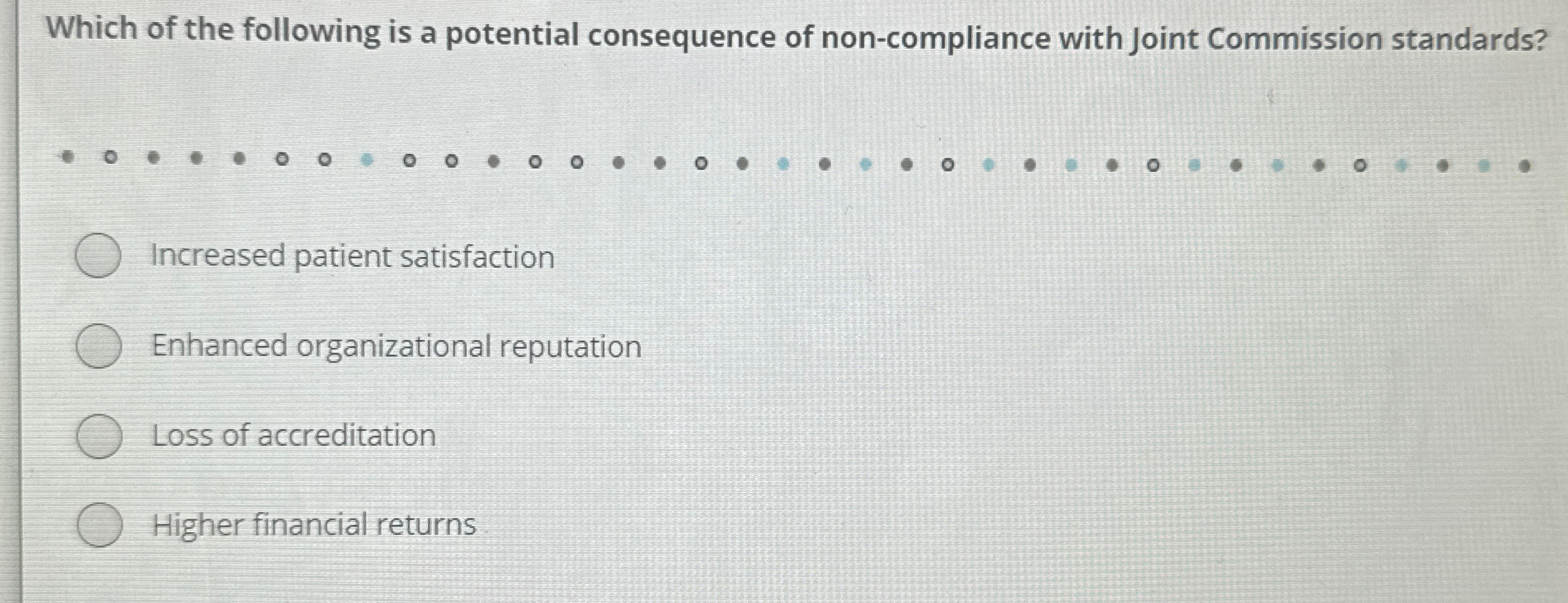 Solved Which of the following is a potential consequence of | Chegg.com