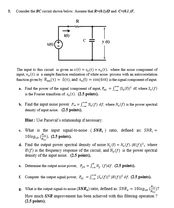 Solved Consider the RC ﻿circuit shown below. Assume that | Chegg.com
