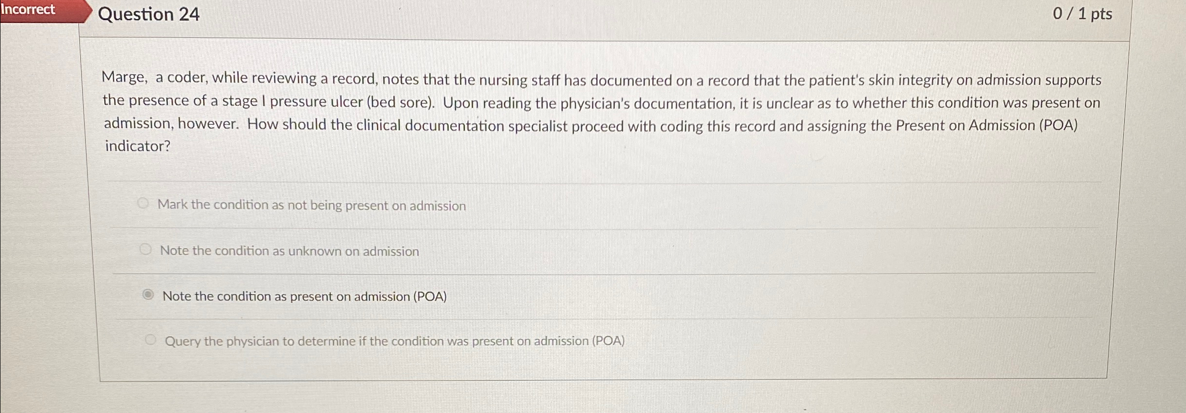 Solved Question 2401ptsMarge, a coder, while reviewing a | Chegg.com