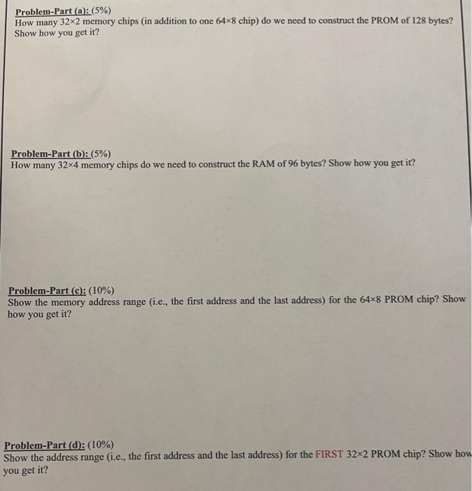 Solved Design a computer system with an 8-bit address bus, | Chegg.com