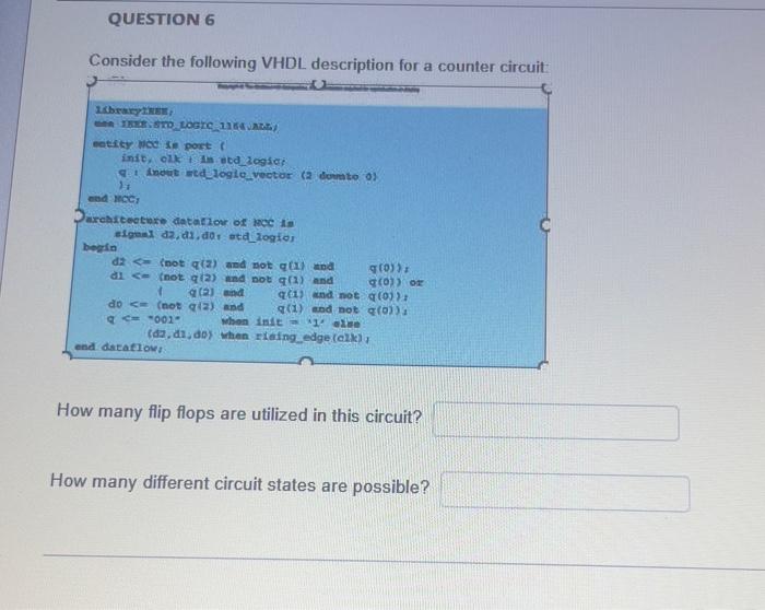 Solved Consider the following VHDL description for a counter | Chegg.com Solved Consider the following VHDL description for a counter | Chegg.com