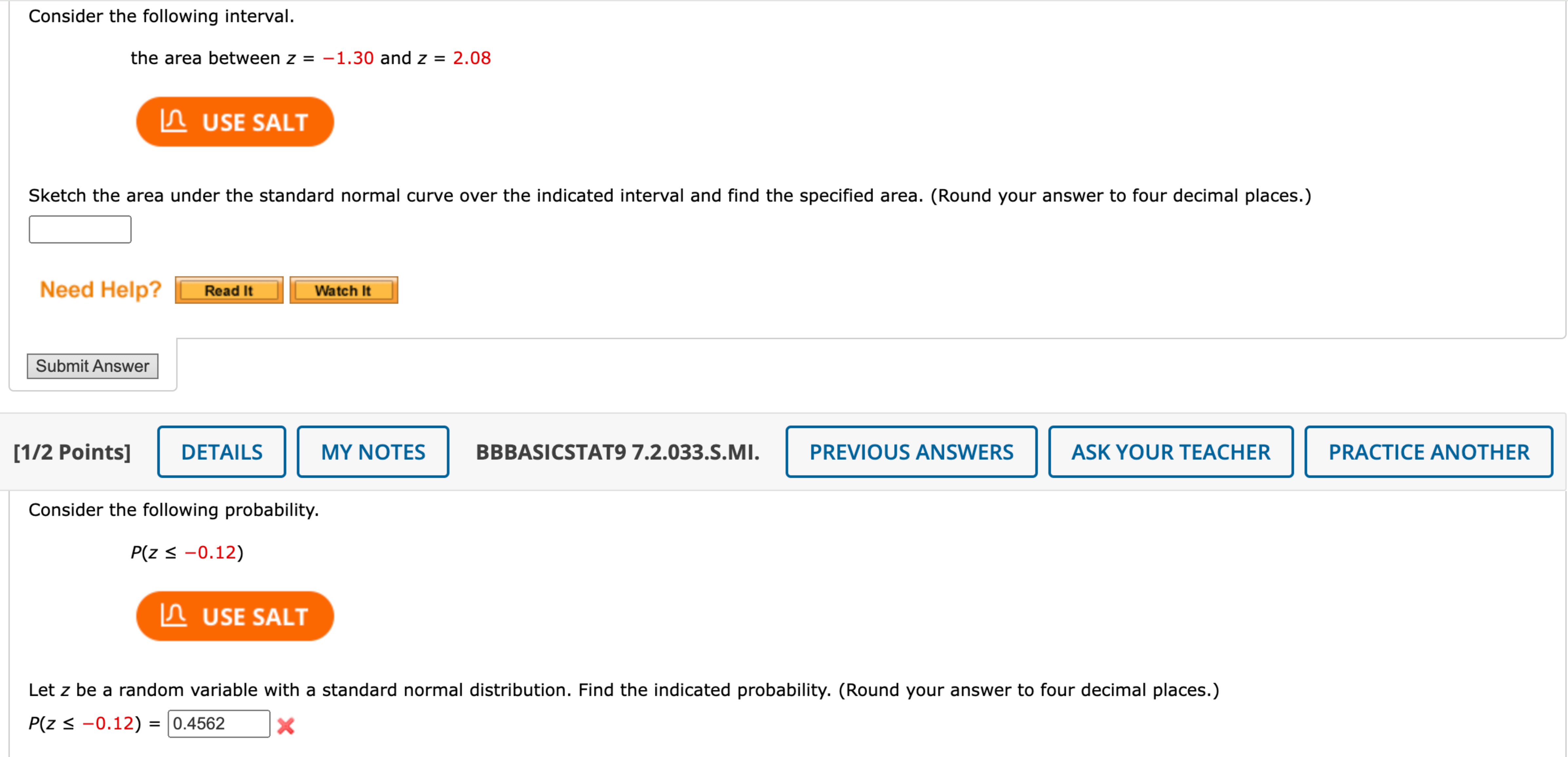 Solved Consider the following interval.the area between | Chegg.com