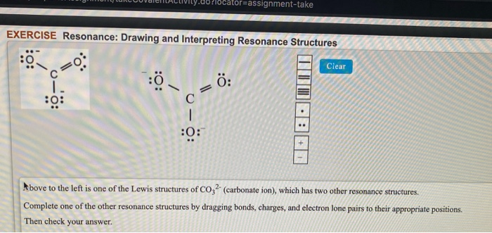 Solved tor=assignment-take EXERCISE Resonance: Drawing and | Chegg.com