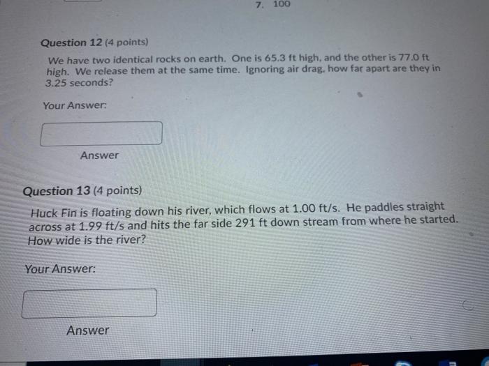 Solved 7 100 Question 12 (4 points) We have two identical | Chegg.com